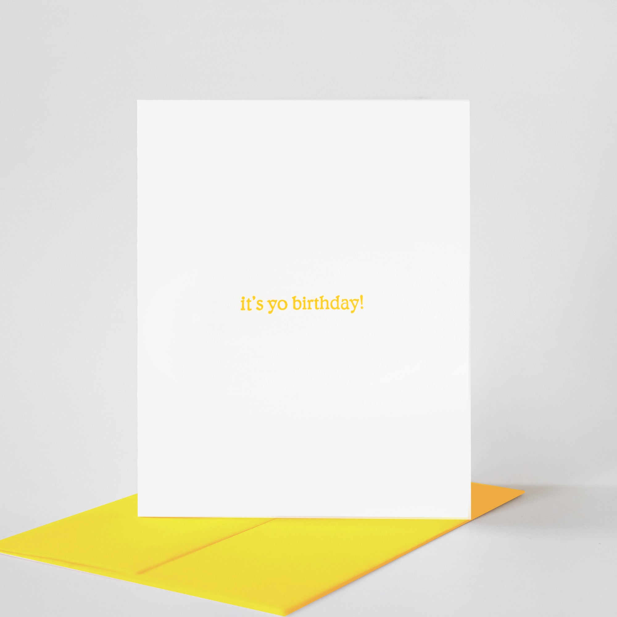 Carte de souhaits letterpress – it's yo birthday – Flambette